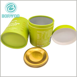100g powder packaging paper tube with iron lid