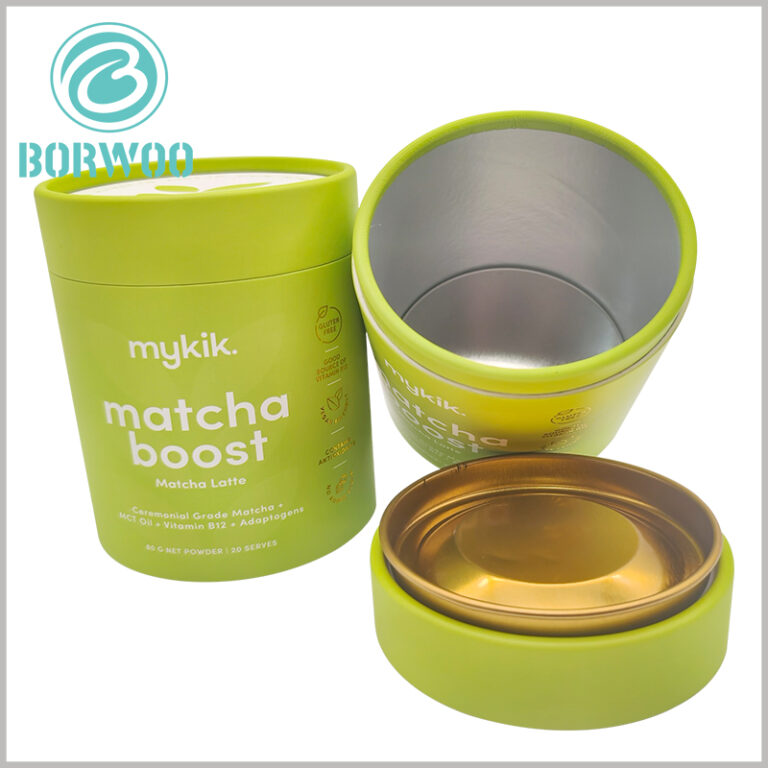 100g powder packaging paper tube with iron lid