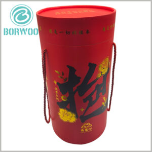 Extra large diameter cardboard tubes packaging with rope handle