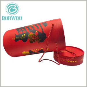 Extra large diameter cardboard tubes packaging with rope handle