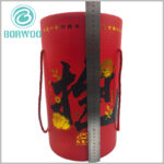 Extra large diameter cardboard tubes packaging with rope handle