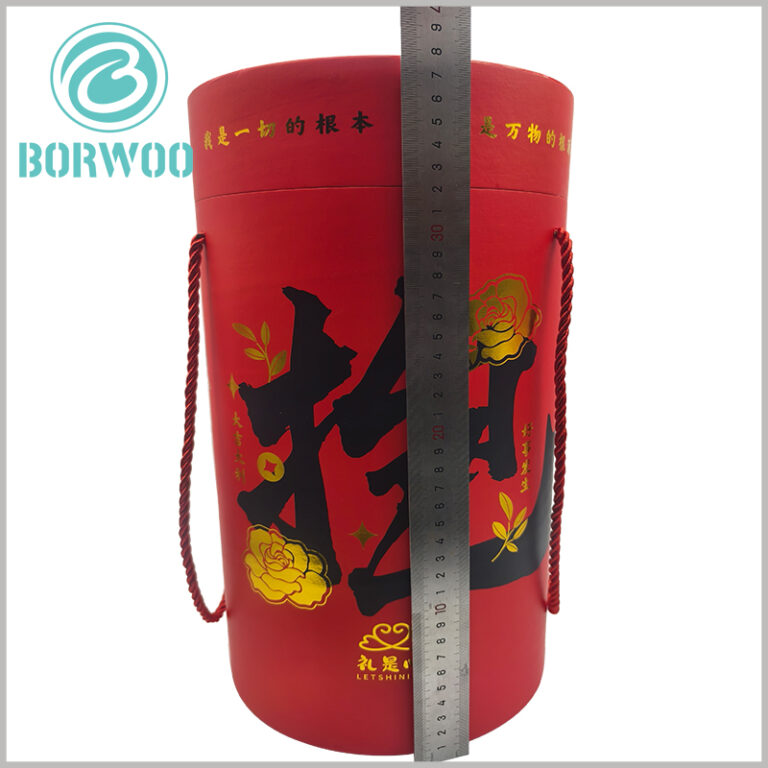 Extra large diameter cardboard tubes packaging with rope handle