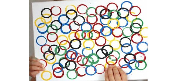 Paper tubes can be used to draw circles