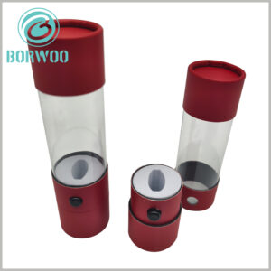 Vape plastic tube packaging with child resistant lock