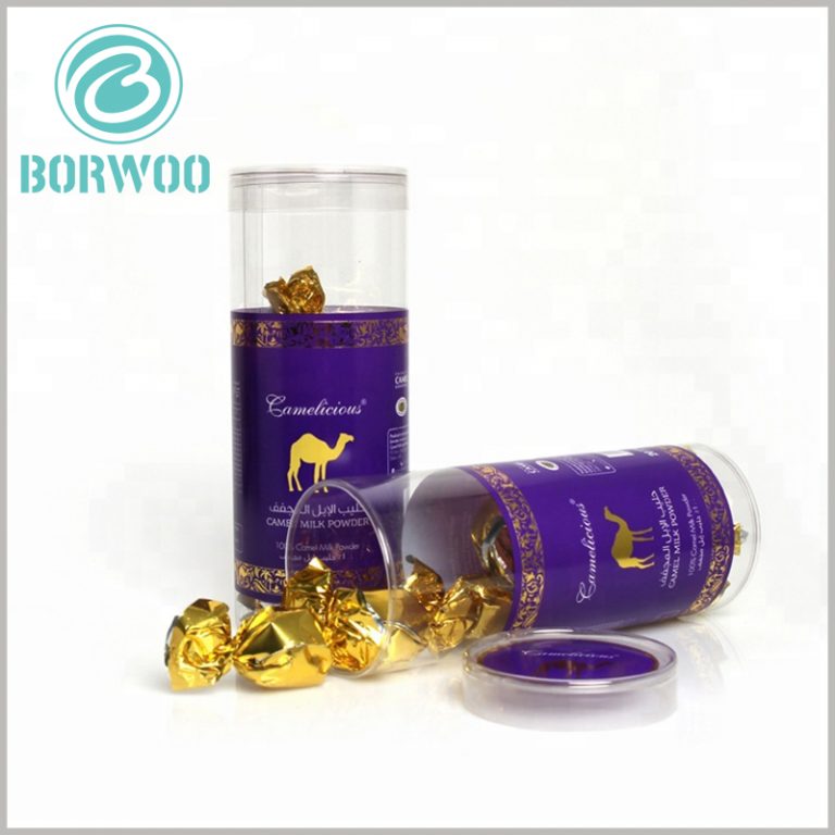 Clear plastic tube packaging boxes with paper lids | Tube boxes