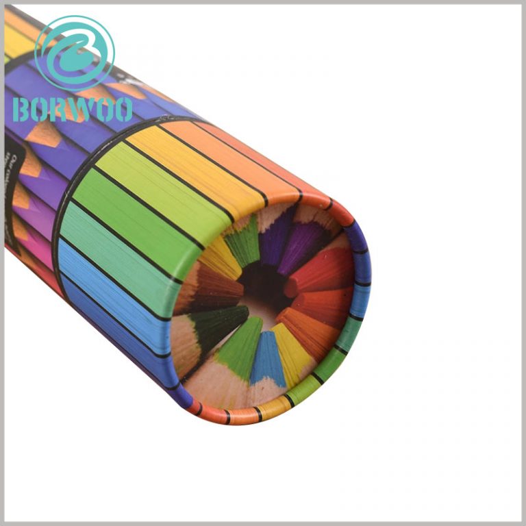 Custom paper tube for colored pencil packaging | Tube boxes
