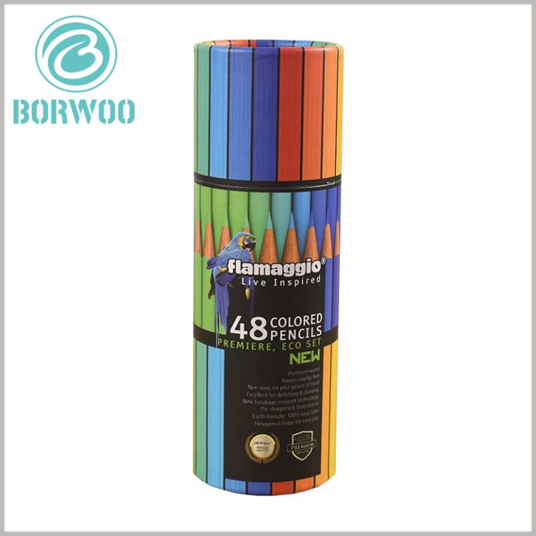 Custom paper tube for colored pencil packaging | Tube boxes