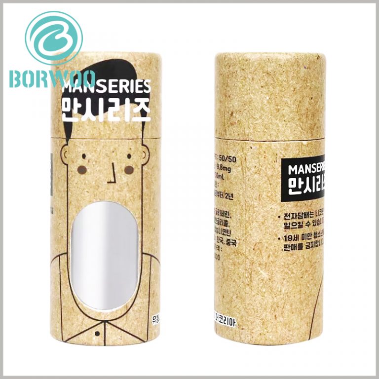 Kraft food tube packaging with windows | Tube boxes