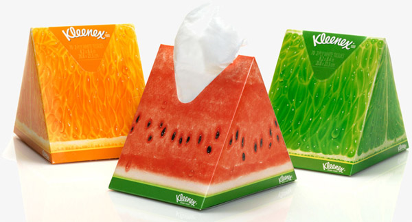 tissue-boxes-look-like-fruit - Custom paper tube packaging manufacturer
