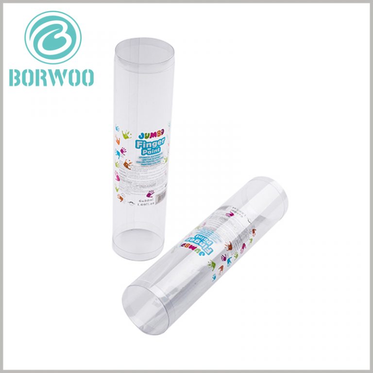 Clear plastic tube packaging boxes with paper lids | Tube boxes
